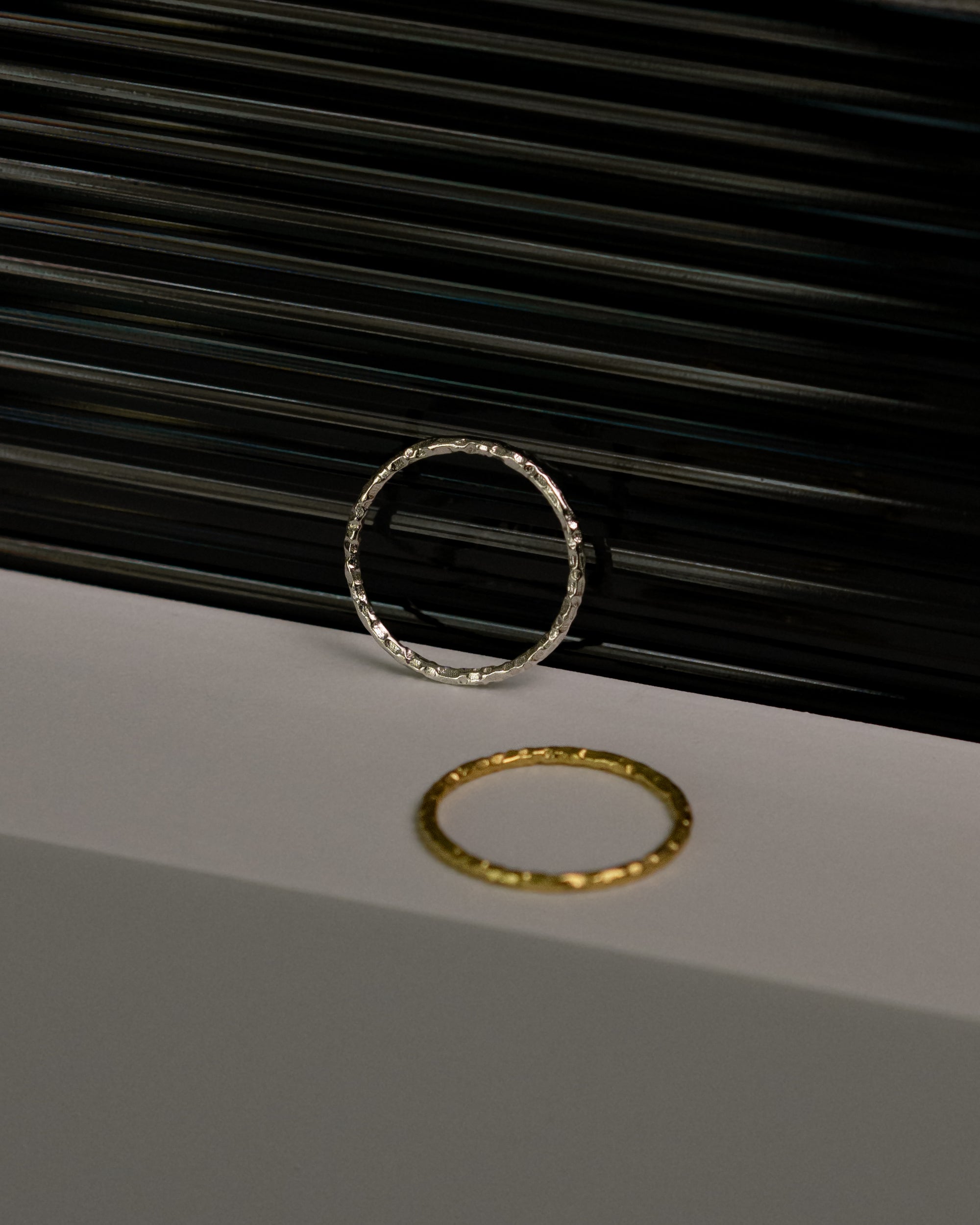 Bria Thin Hammered Band Ring - MYJN